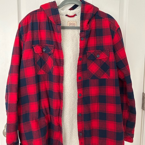 Boston Traders | Jackets & Coats | Boston Traders Sherpa Lined Flannel ...